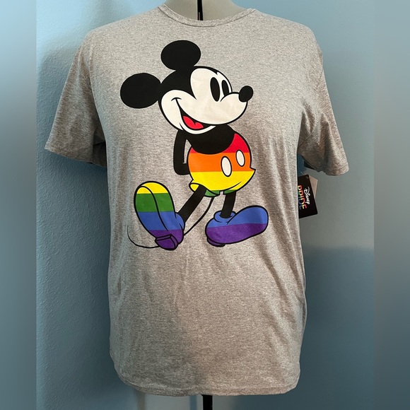 Disney | Shirts | Disney Pride Collection Rainbow Mickey Mouse Tee ...